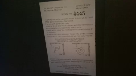 Country Flame Model CMD, new owner, new burner...just plain new ...