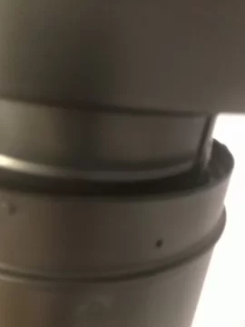 Double Wall Pipe Connecting with Single Wall adapter at Ceiling ...