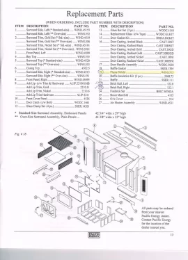 Flame Shield for Pacific Energy Model Pacific Insert Design-D | Hearth ...