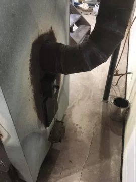 Replacing a Riteway 37 with a Drolet Heat Commander. Here we go ...