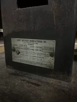 Sames Brothers Manufacturing EAF-1B Side-Loading Wood Stove | Hearth ...